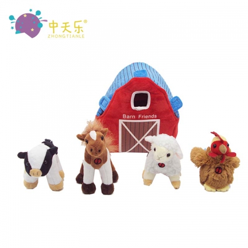 barn friends,Plush toy play set